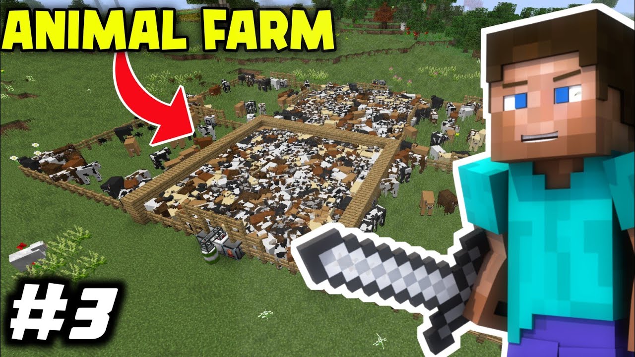 I BUILT ANIMAL FARM IN MINECRAFT PE ||#3|| - YouTube