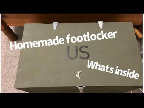 Homemade WWII footlocker and how I pack it - YouTube