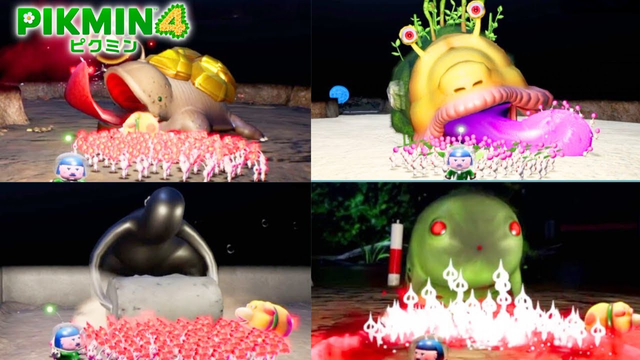 【ピクミン4検証】白ピクミンの毒で全ボス倒してみた！！I tried to defeat all the bosses with white ...