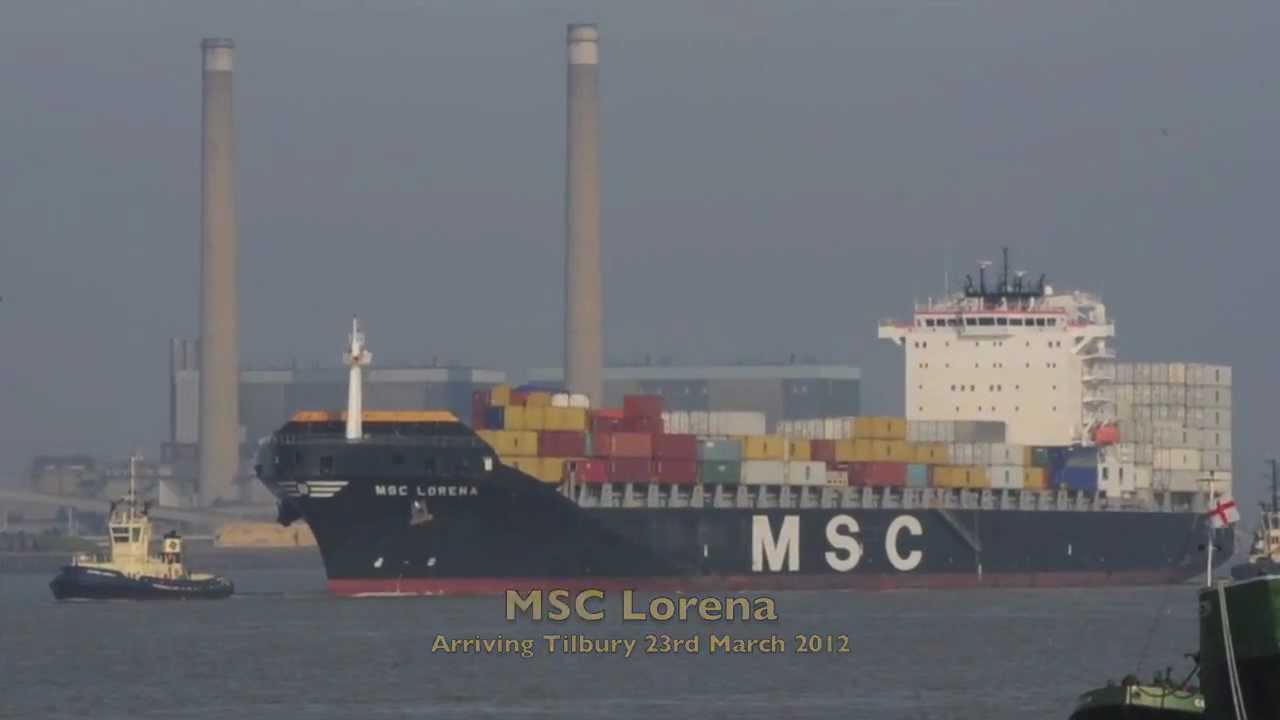 MSC Lorena on River Thames 230312 - YouTube