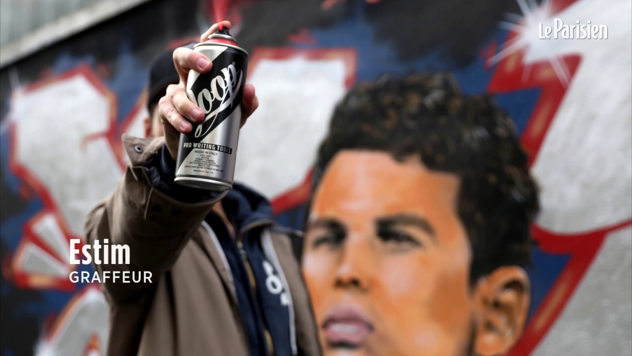 Graffiti : les joueurs du PSG s’affichent rue d’Aubervilliers - YouTube