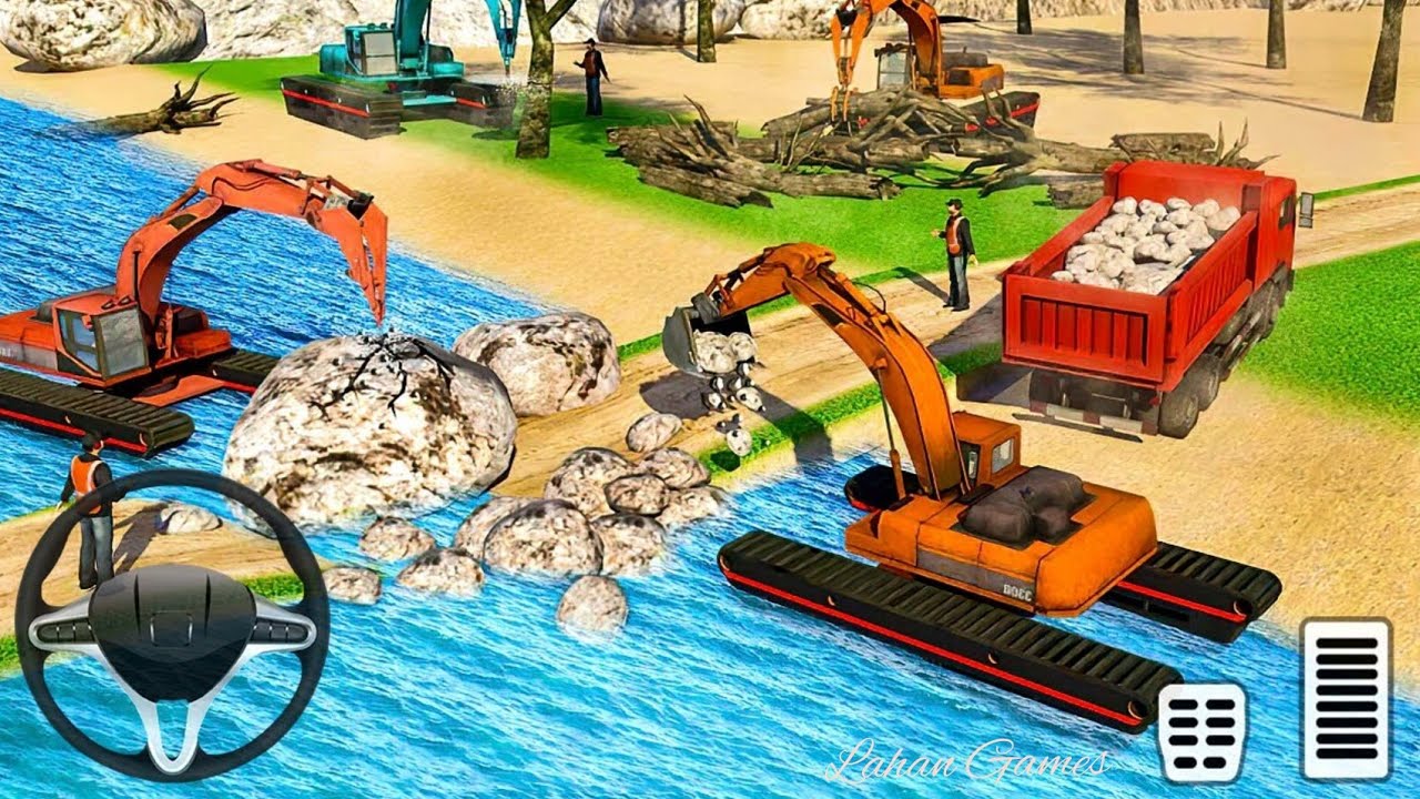 River Bridge Construction Simulator 3D : City Construction Games ...