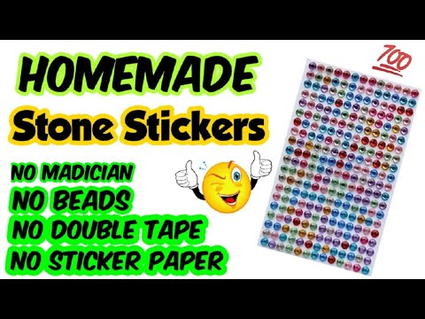 Homemade stone sticker || how to make stone sticker at home||diy ...