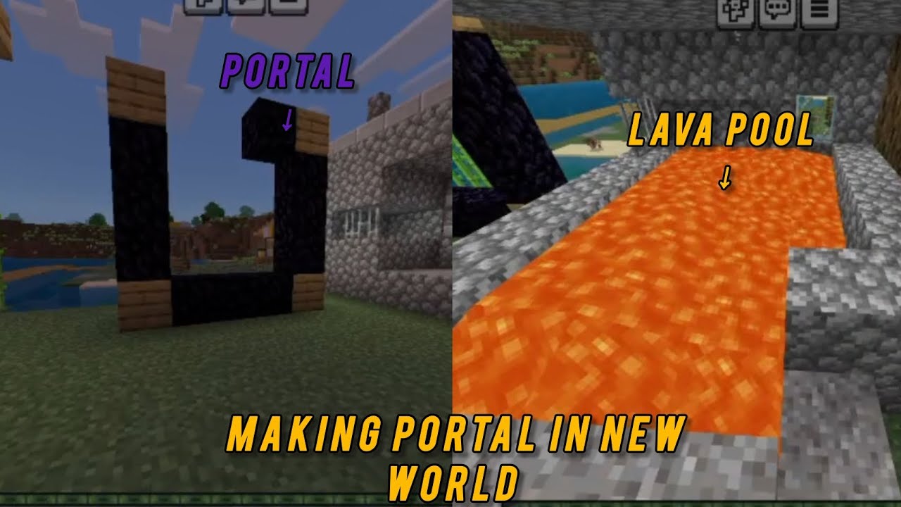 Making portal in new world 🌍| minecraft game play - YouTube