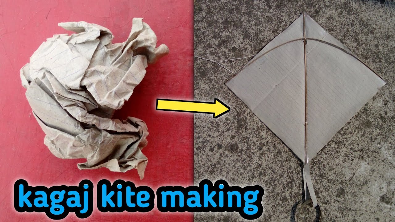 kagaj se patang kaise banaya। कागज से पतंग कैसे🤔 बनाएं। 💯flying ...