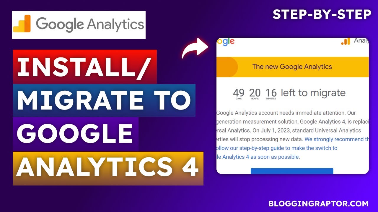 How to Install/Migrate to Google Analytics 4 on Your Website - YouTube