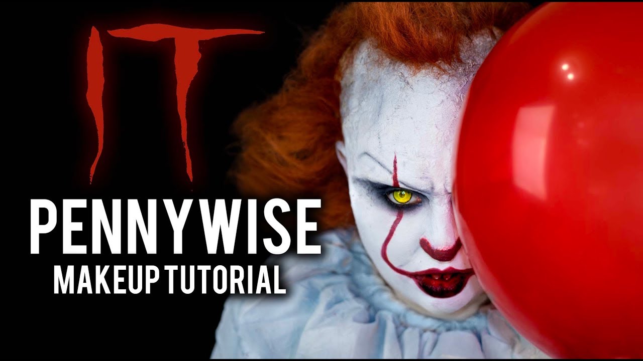 IT - PENNYWISE | HALLOWEEN COSTUME MAKEUP TUTORIAL - YouTube