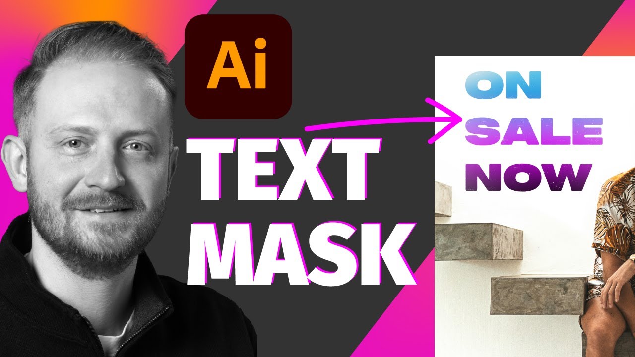 How I create a text mask in Adobe Illustrator - YouTube