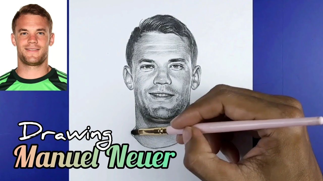 Drawing Manuel Neuer from Bayern Munich FC - YouTube