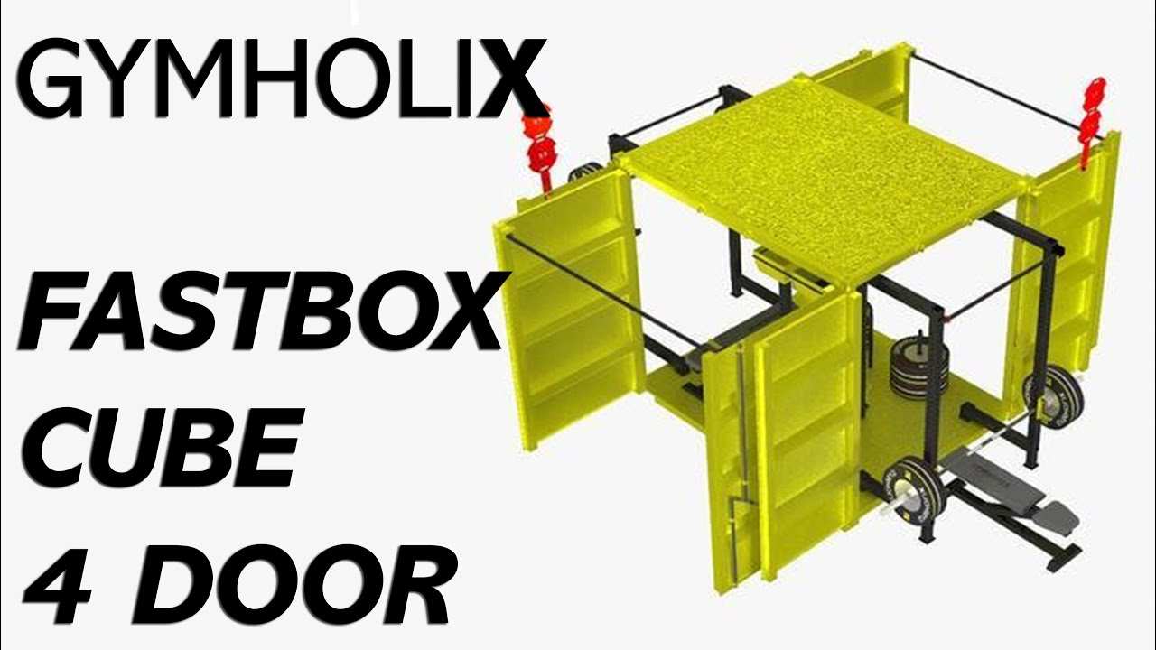 GYMHOLIX FASTBOX CUBE - 4 DOOR PORTABLE FITNESS STATION CONTAINER CONEX ...