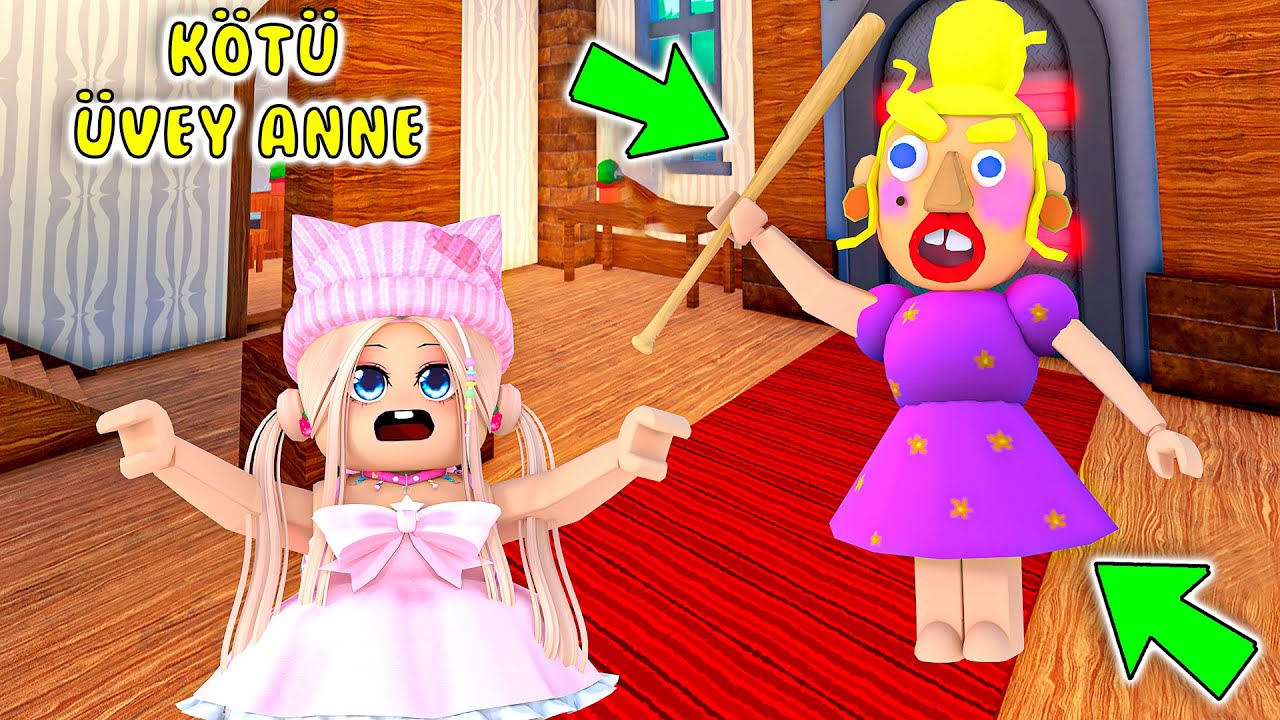 👧🏼 KÖTÜ KALPLİ ÜVEY ANNE İLE SAVAŞTIK 😱 | ROBLOX ESCAPE EVIL STEP MOM ...
