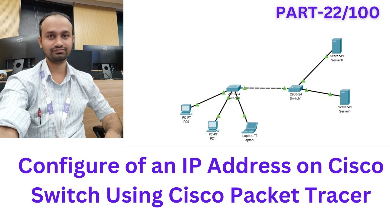 Configure of an IP Address on Cisco Switch Using Cisco Packet Tracer in ...