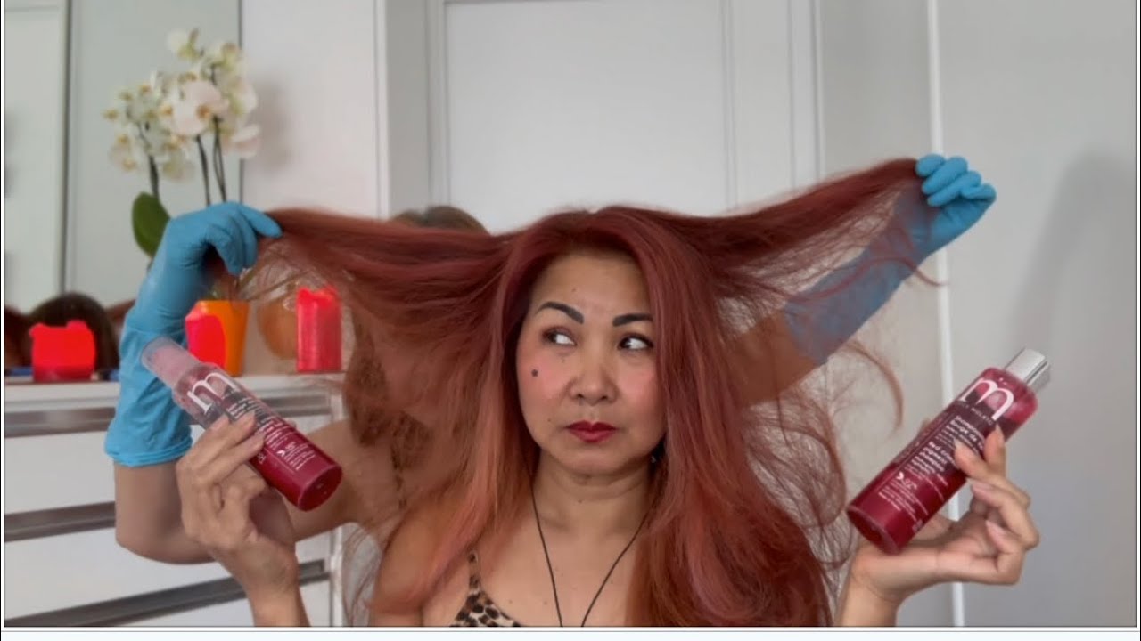 Asmr Hair Wash with Red Shampoo, Head massage and hair brushing #asmr # ...