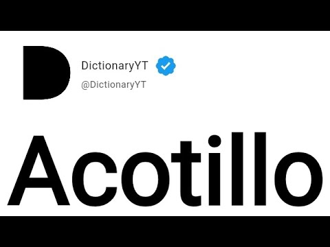 Acotillo Meaning in English - YouTube