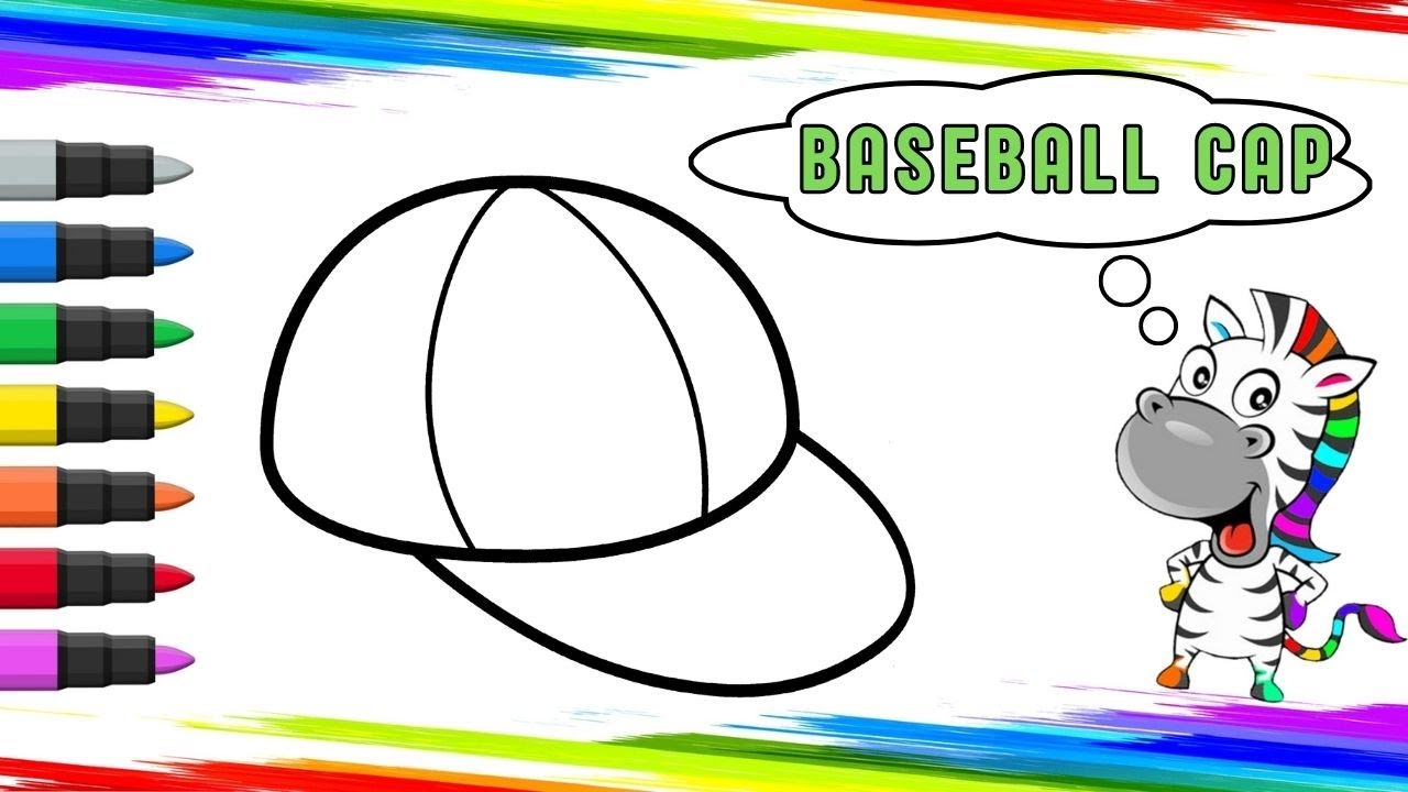 How to draw a baseball cap easy - YouTube