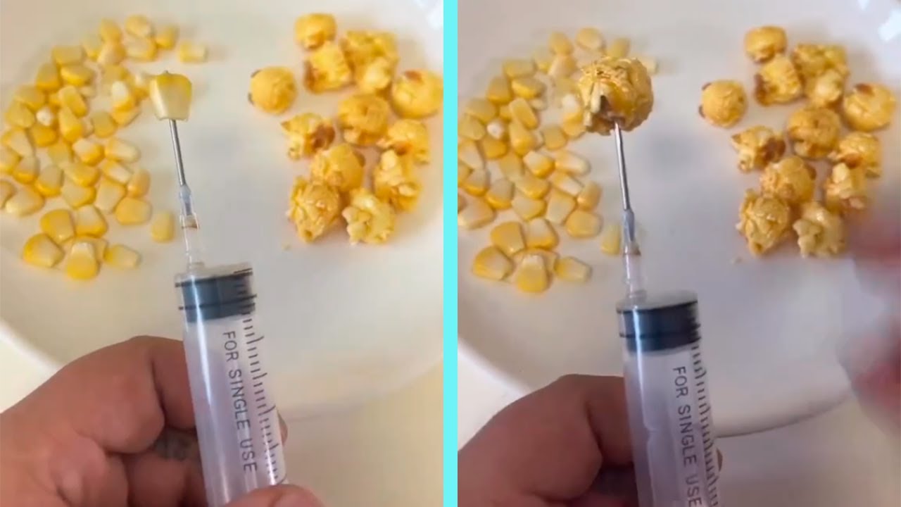 Handmade Popcorn. How to Make Popcorn with Syringe - YouTube