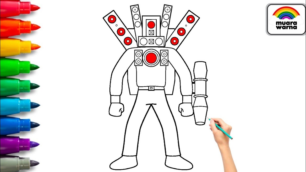 Skibidi Toilet - TITAN SPEAKERMAN Coloring Pages | Learn Colors for ...
