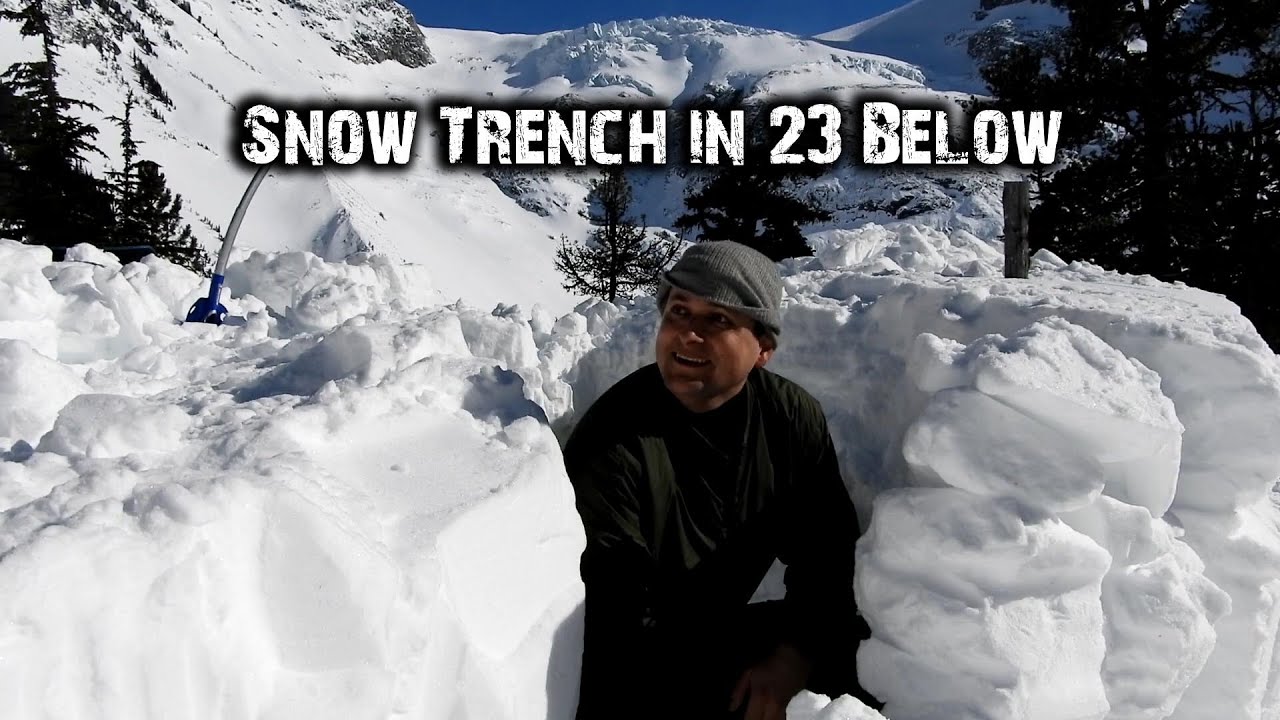 Winter Camping | Keeping warm in a Snow Trench, -23 C - YouTube
