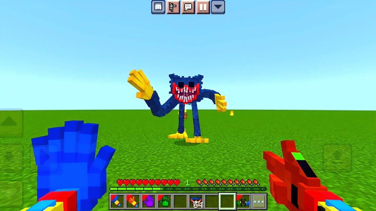 Nightmare Huggy Wuggy ADDON in MINECRAFT PE - YouTube