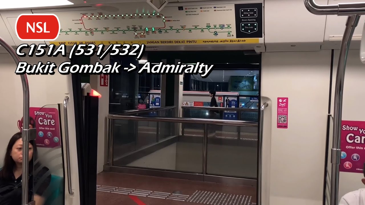 (Very loud door pneumatics) SMRT - KSF C151A (531/532) (Bukit Gombak » Admiralty) - YouTube
