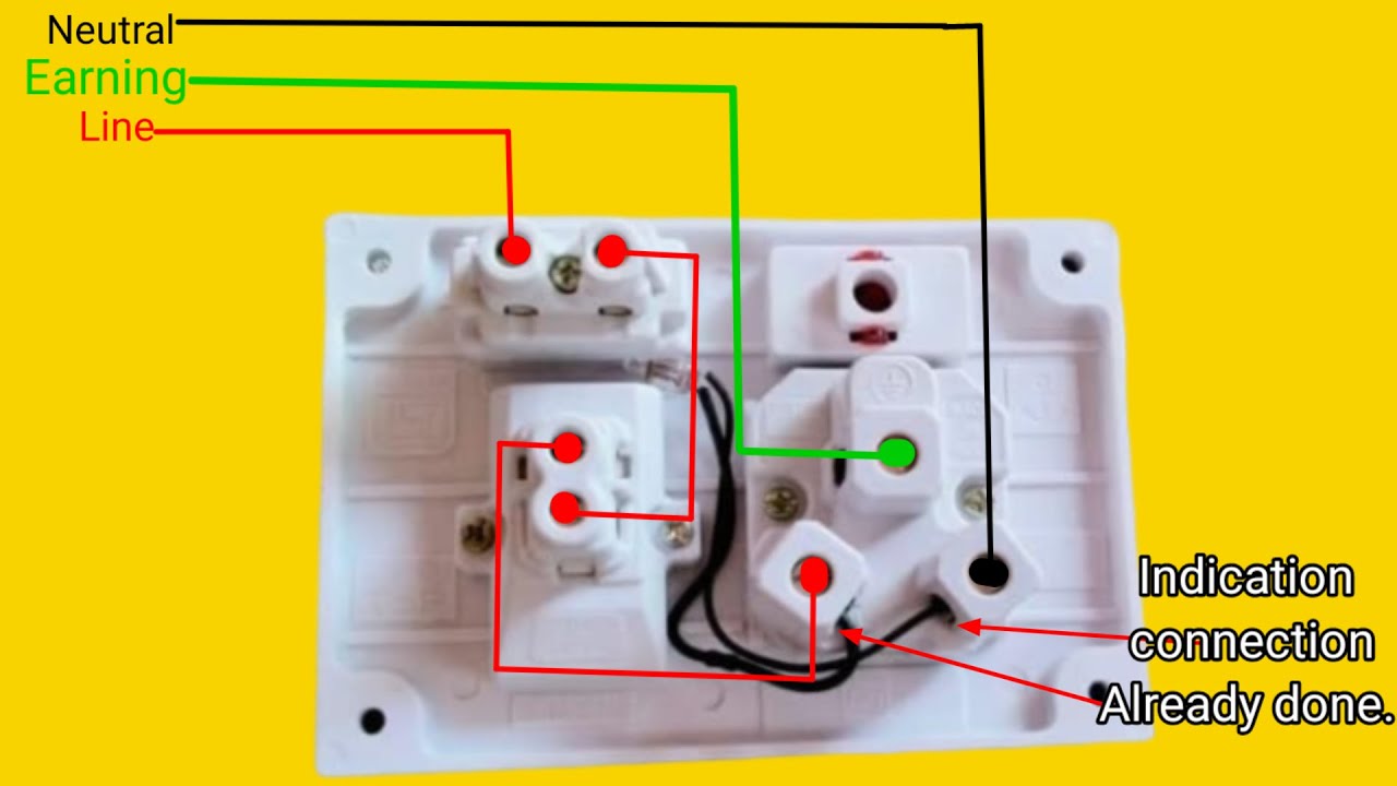 Five in One Board Connection, Switch Socket Indicator,Fuse, Connection ...