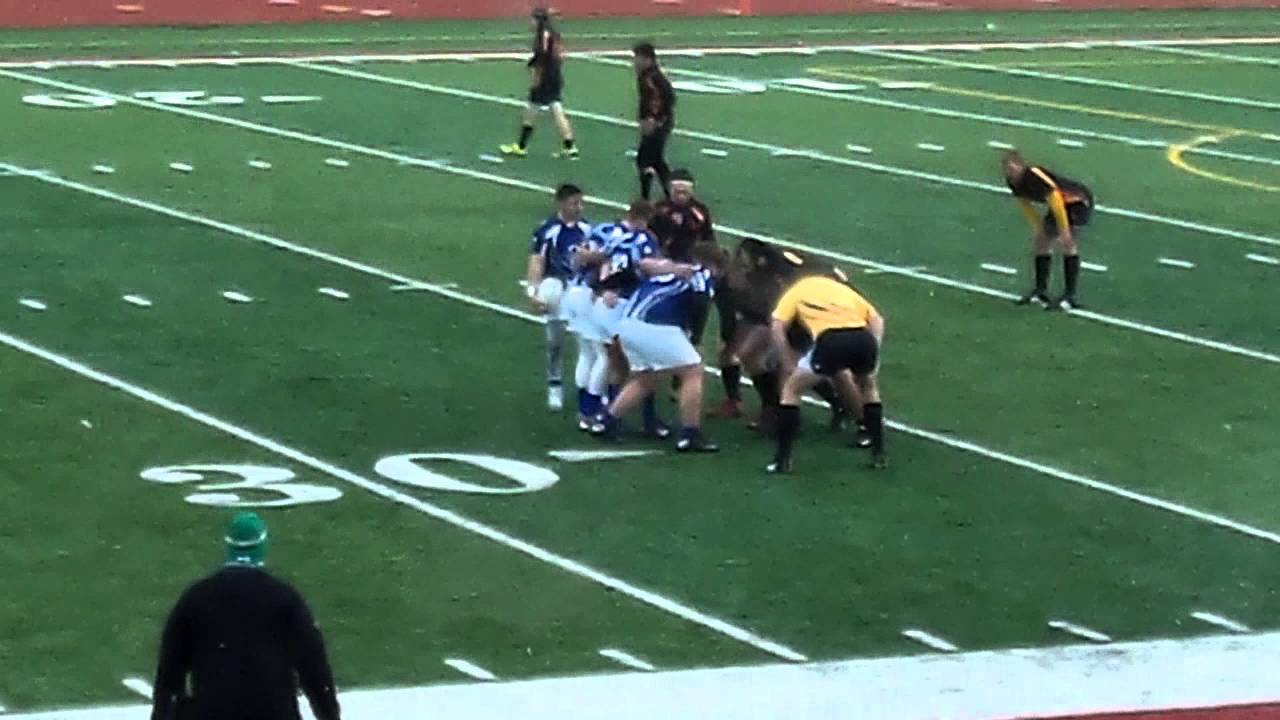 Simpson College Men's Rugby 3-19-16 First Half vs Iowa Central - YouTube