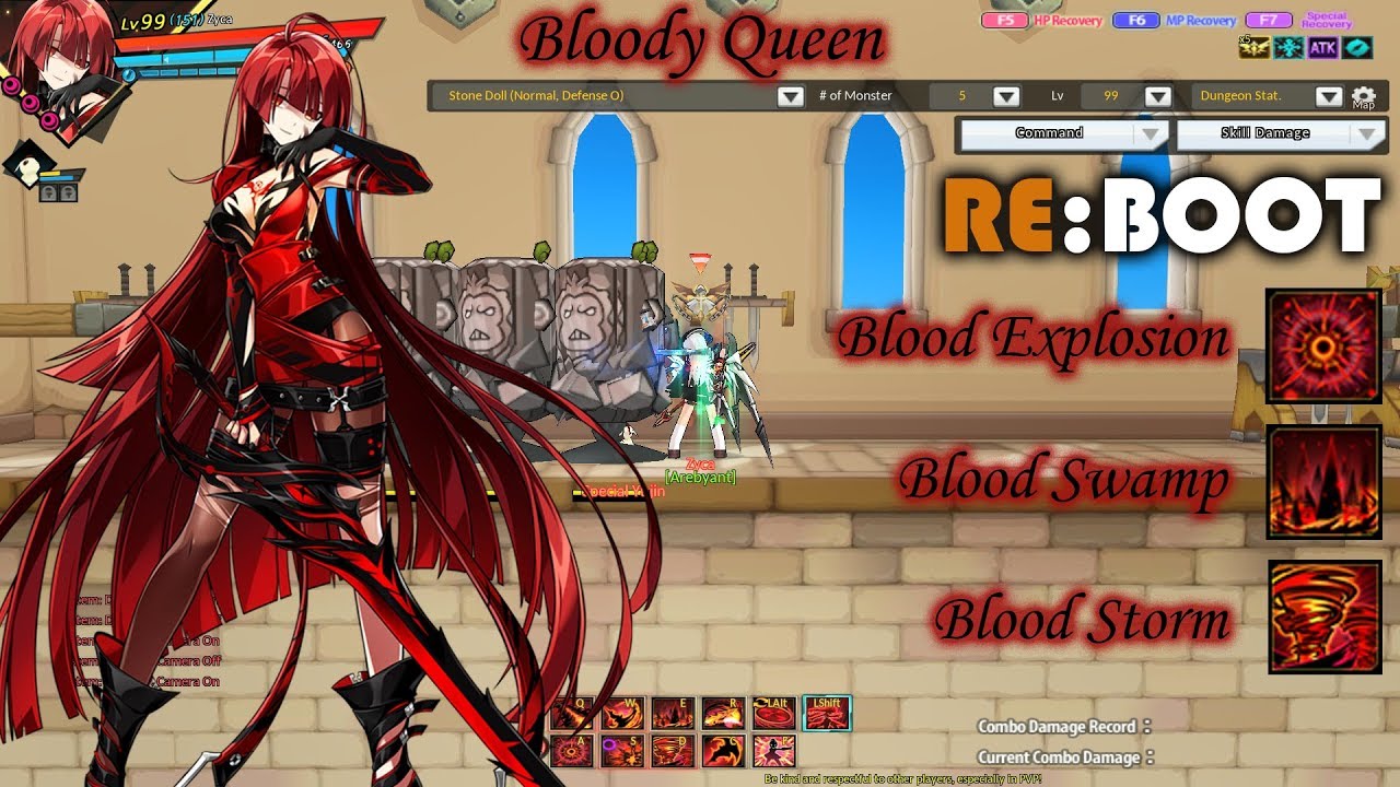 [Elsword] Bloody Queen Reboot New Skills [Blood Explosion, Blood Swamp ...