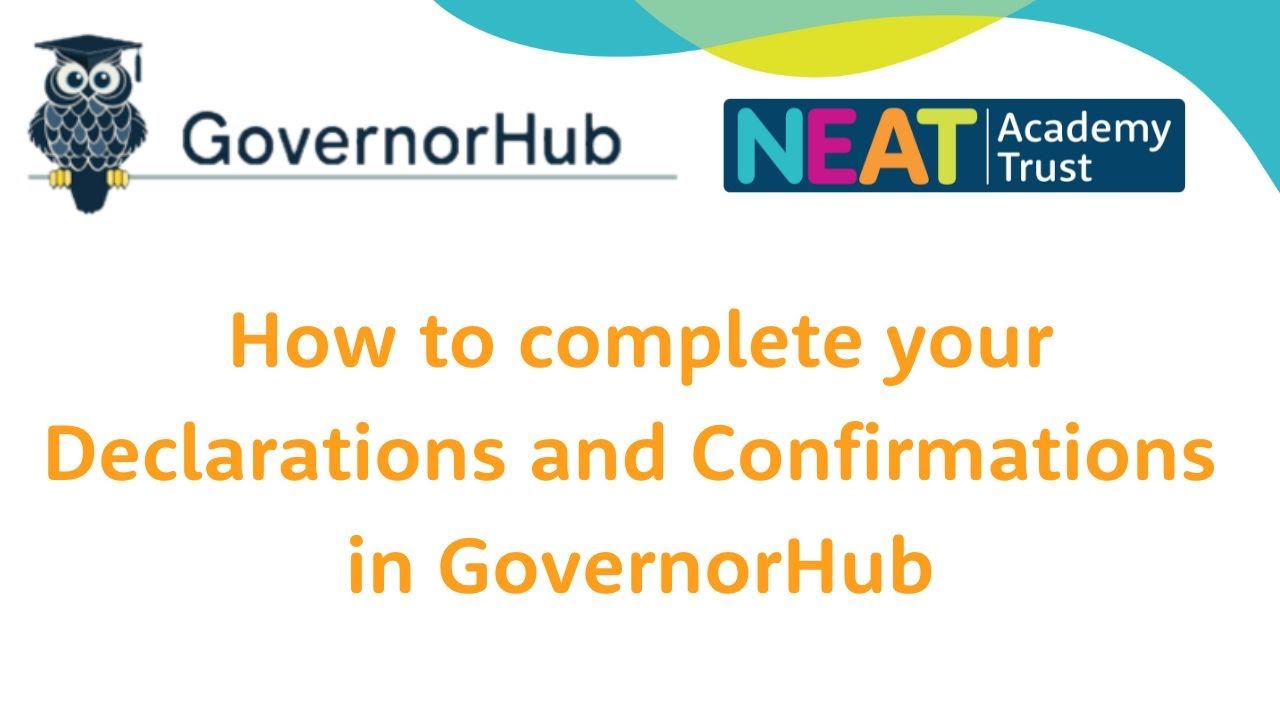 How to Complete Declarations and Confirmations in GovernorHub - YouTube