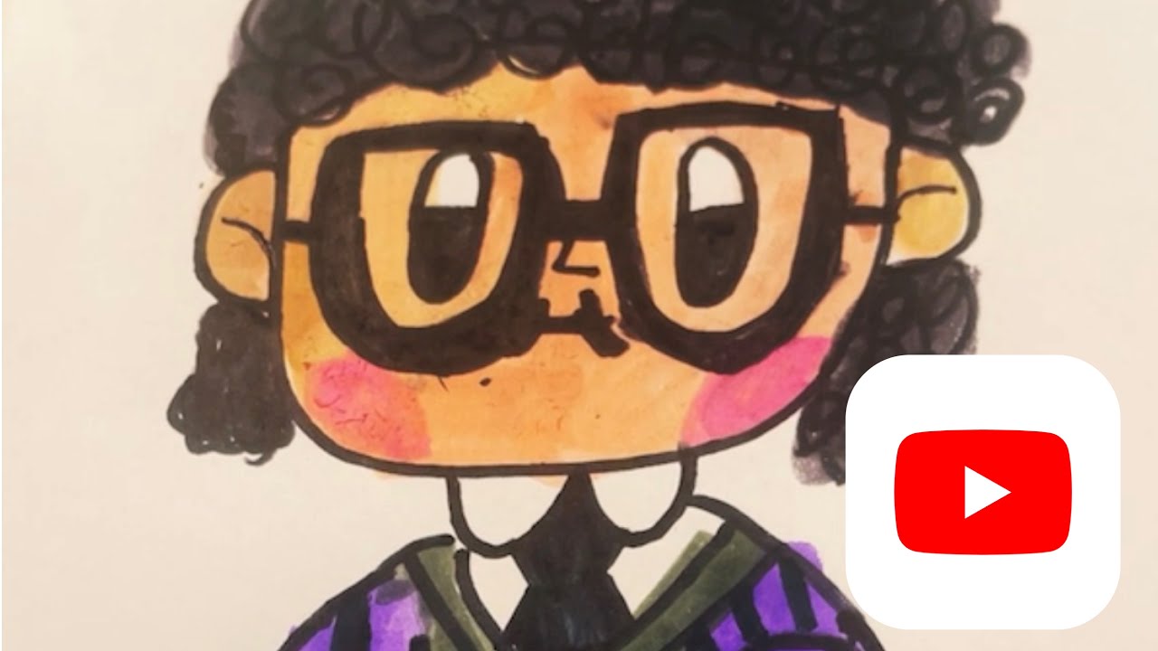How to draw Eugene from Wednesday!!! - YouTube