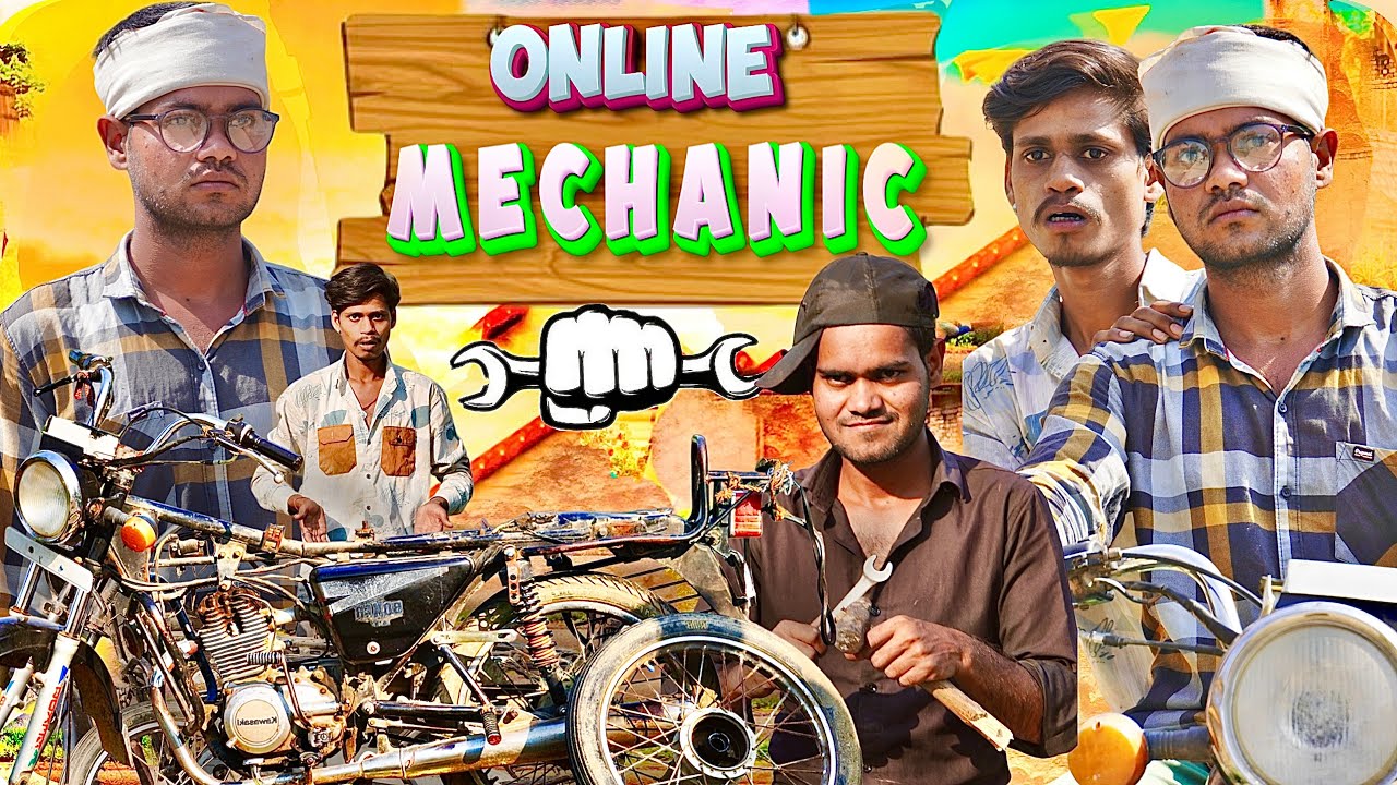 Online Mechanic | Motercycle Mechanic | comedy video | desi comedy ...