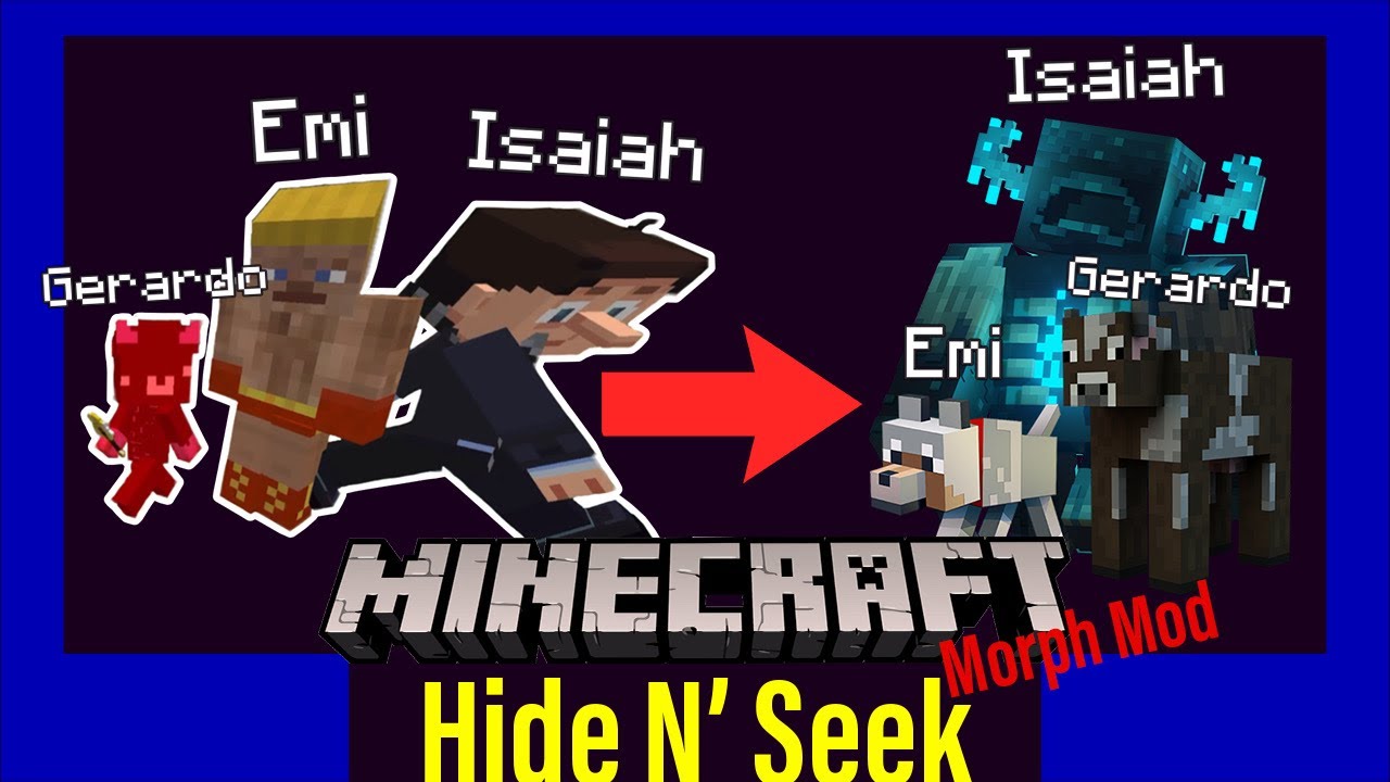 Playing Hide N' Seek With The Morph Mod !!! (Minecraft) - YouTube