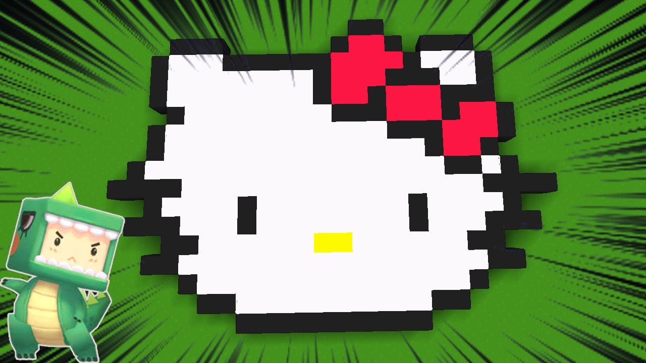 Mini world Build Hello Kitty สุดน่#มินิเวิลด์#miniworld - YouTube