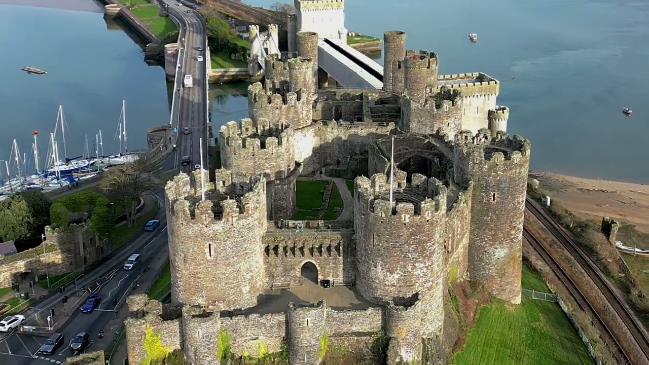 Conwy Castle Aerial View