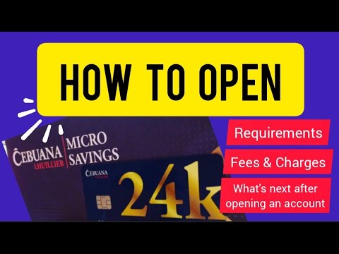 CEBUANA LHUILLIER MICROSAVINGS ACCOUNT! HOW TO OPEN ACCOUNT! eCEBUANA ...