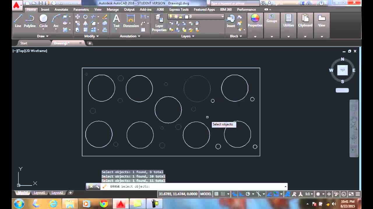 AutoCAD I 03-35 Changing the Selection Set - YouTube