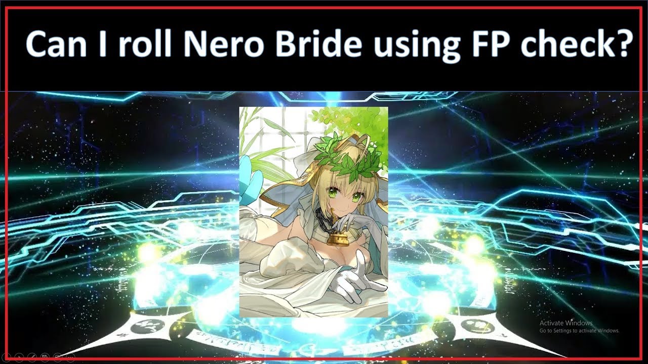 [FGO] Can I roll Nero Bride using FP check? - YouTube