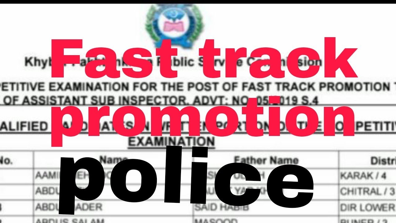 Fast track promotion | police promotion | Commission | promoted to ASI ...