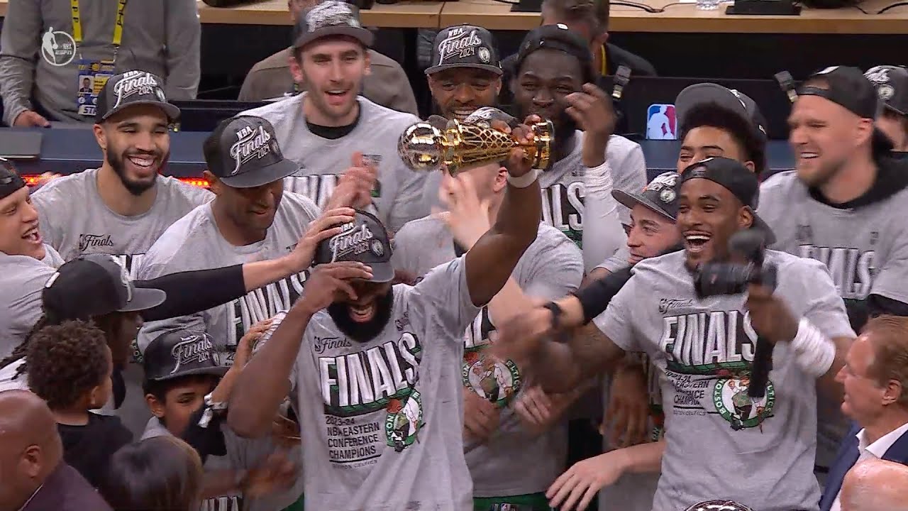 Boston Celtics Eastern Conference Championship FULL Trophy Presentation ...