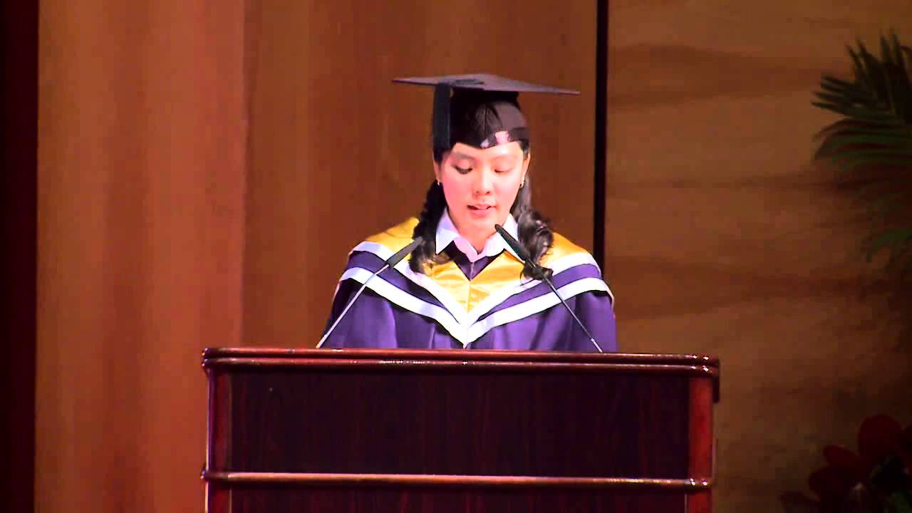 NTU Convocation 2014, Ceremony 07 - Valedictorian Speech - YouTube