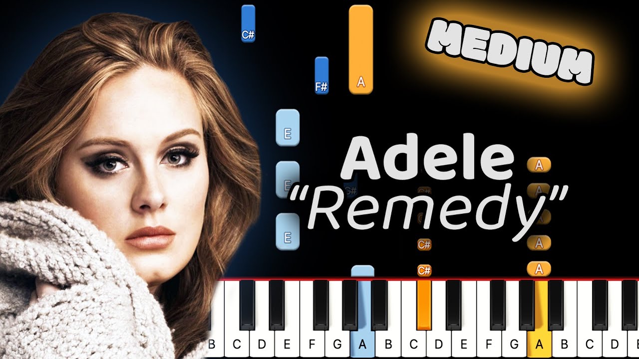 Remedy Adele Piano Lesson! (Medium) - YouTube