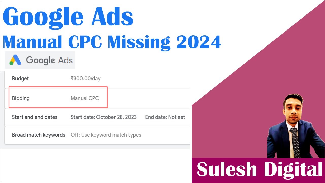 Google Ads Manual CPC Missing 2024, How to fix - YouTube