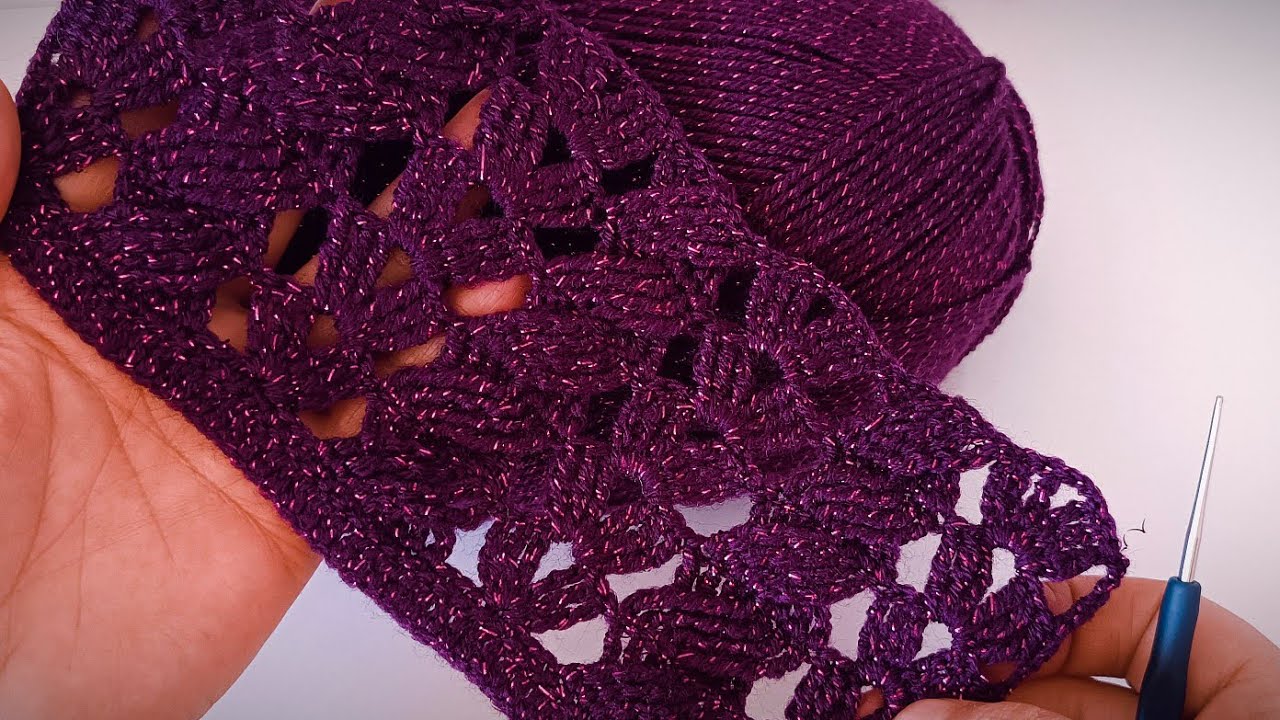 God, how beautiful! A very simple and stylish crochet stitch ...