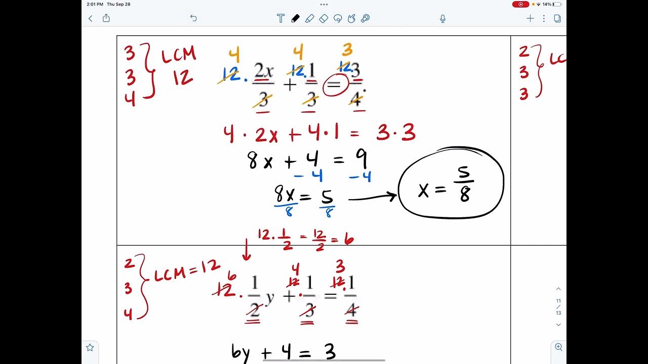 Section 6.1 ~ Solving multi step linear equations - YouTube