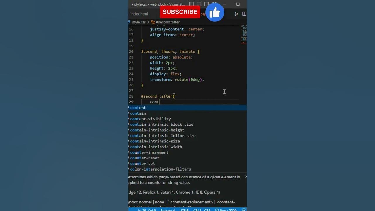 Web Clock With Html Css And Javascript Part 1 Programmerd Shorts Youtube 