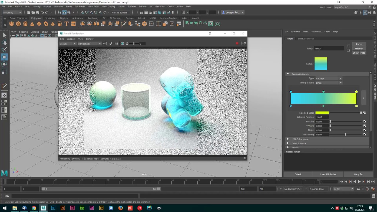 10 - Maya Rendering: Caustics - YouTube