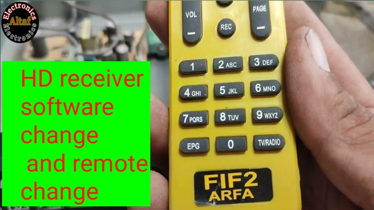 HD receiver software change and remote change Altaf Electronics - YouTube