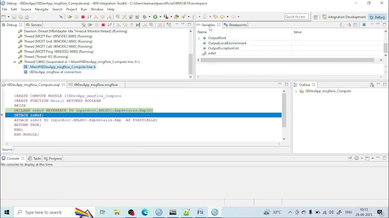 DETACH & ATTACH in ESQL|IBM Integration Bus #iib #ibm #middleware # ...