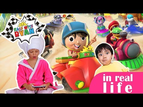 Race With Ryan in Real Life| We Go into Ryan’s World Video Game| Kid ...