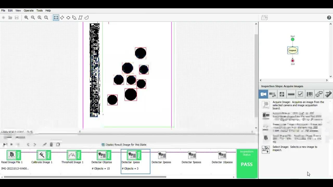 NI Vision Builder Practica Contador de Modendas - YouTube