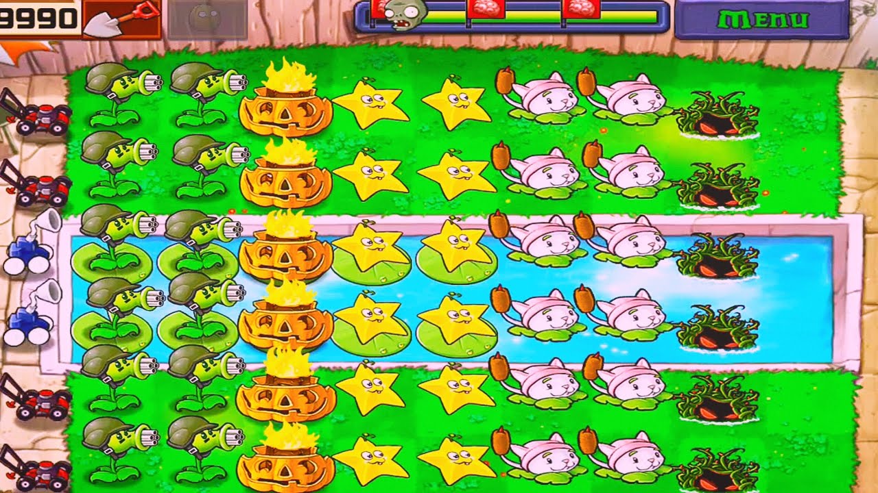 PVZ Gameplay | Adventure Pool | Level! 3-4 Completed Full HD Gameplay ...